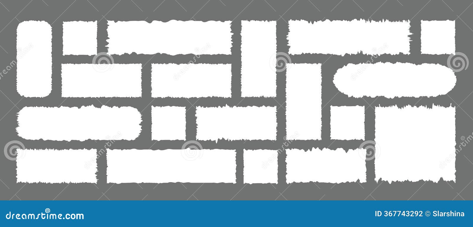 Rectangle Torn Paper Shape Vector Backdrop Illustration. Headline ...