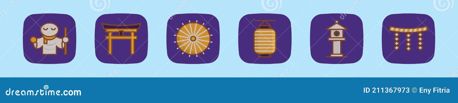 Set Of Japanese Shrine Icon And Symbol, Vector | CartoonDealer.com ... Set Of Japanese Shrine Icon And Symbol, Vector | CartoonDealer.com ...