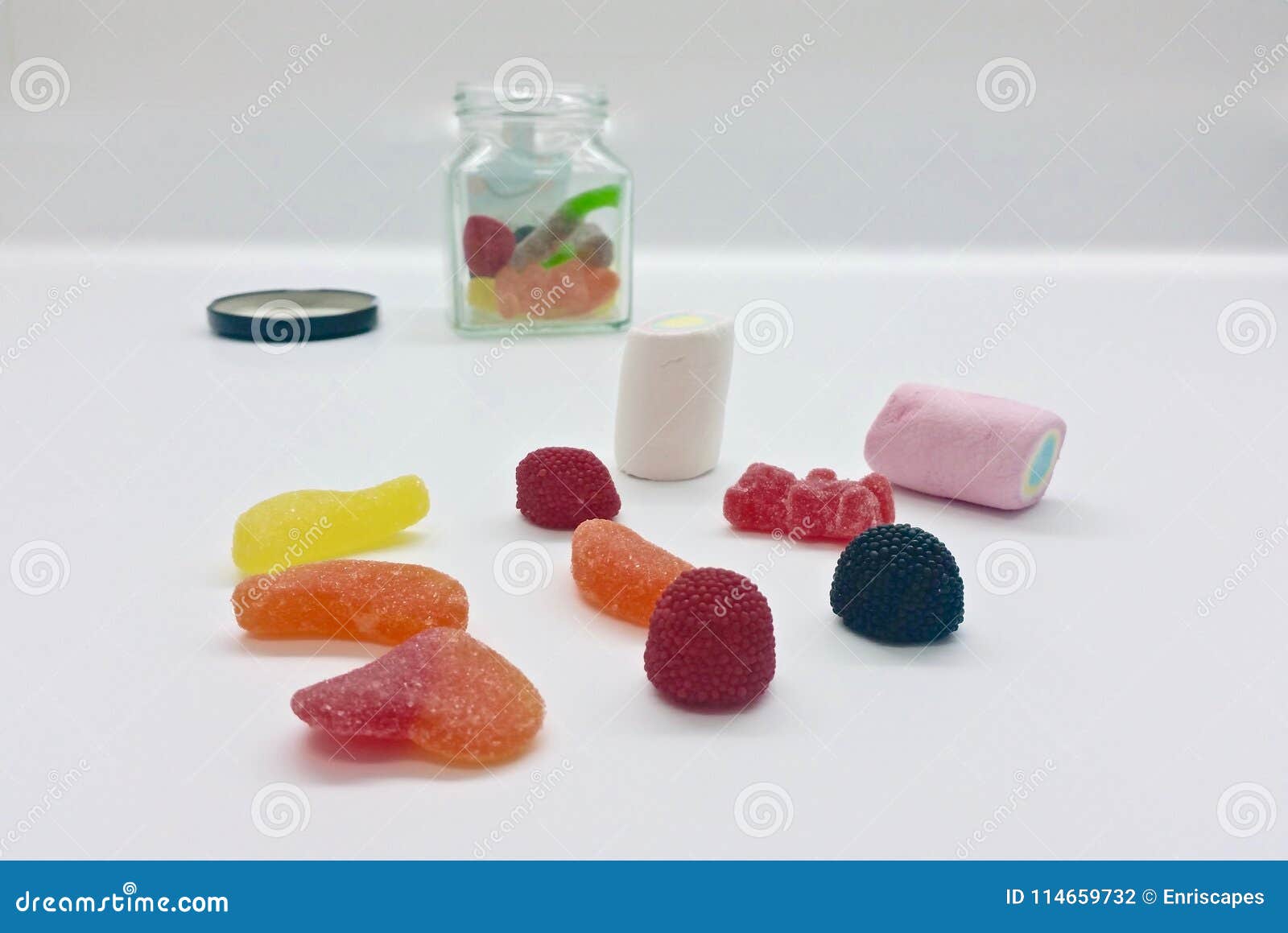 Set of Jelly Candies with Sugar of Various Types Editorial Photography ...