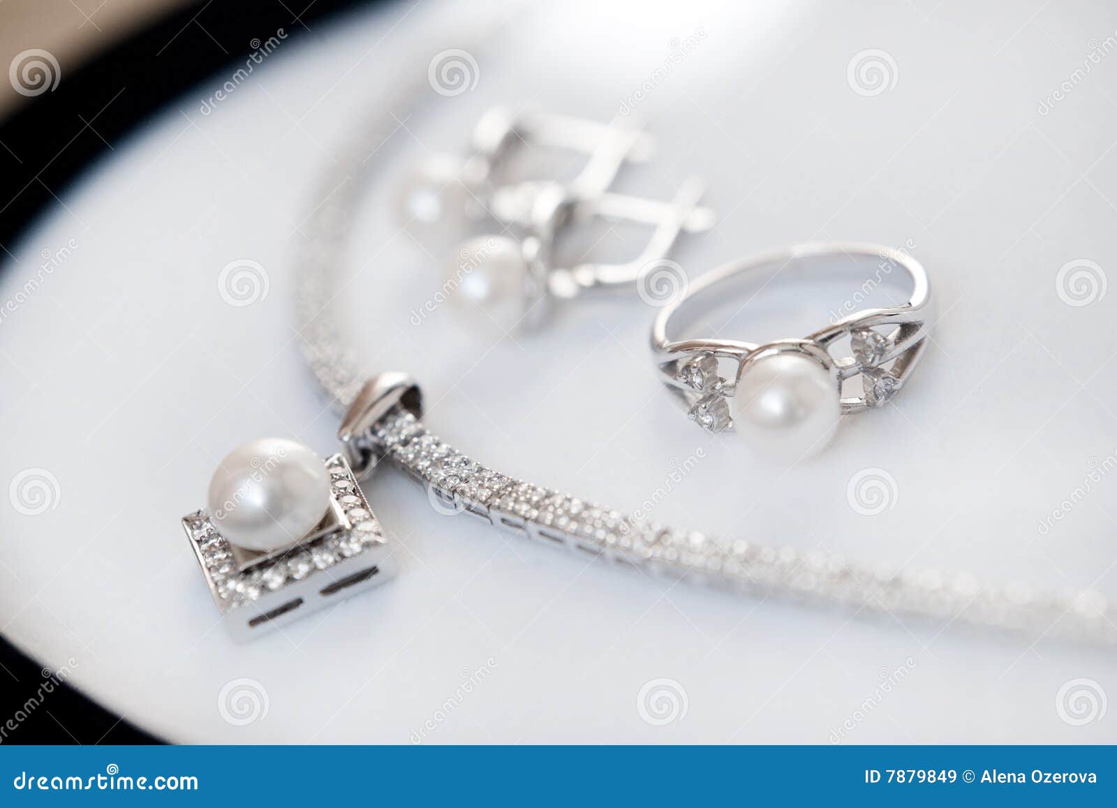 Set of jewels stock image. Image of luxury, silver, evening - 7879849