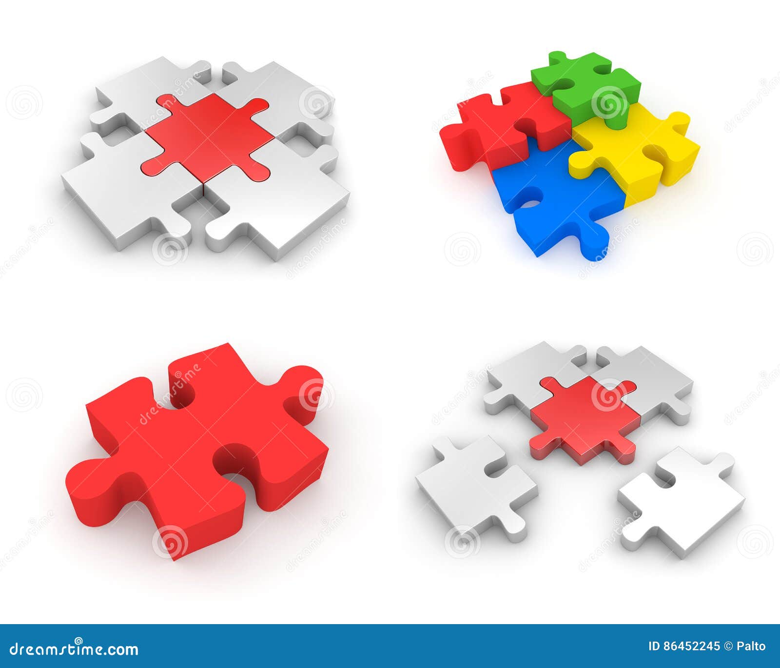 Set of Jigsaw puzzles stock illustration. Illustration of challenge ...