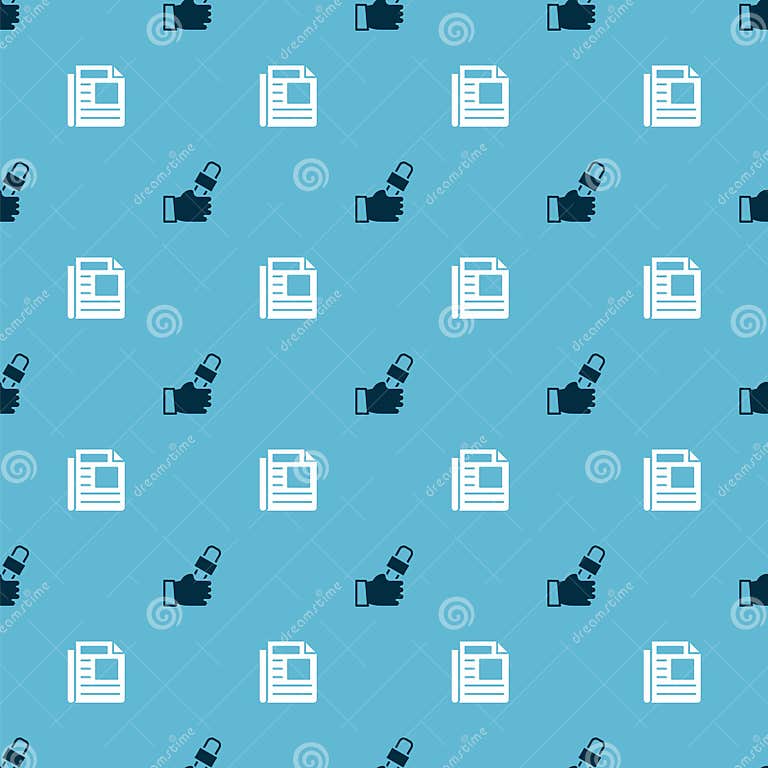 Set Journalist News and News on Seamless Pattern. Vector Stock ...
