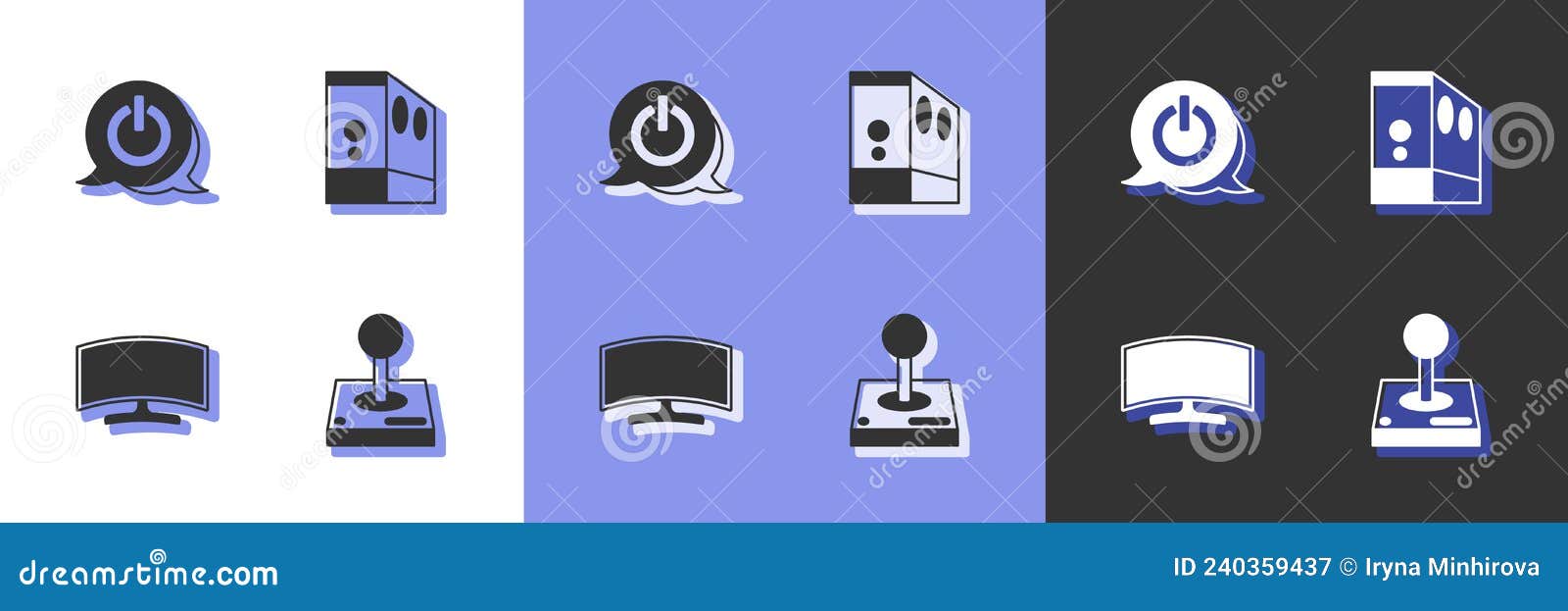 Set Joystick for Arcade Machine, Power Button, Computer Monitor and ...