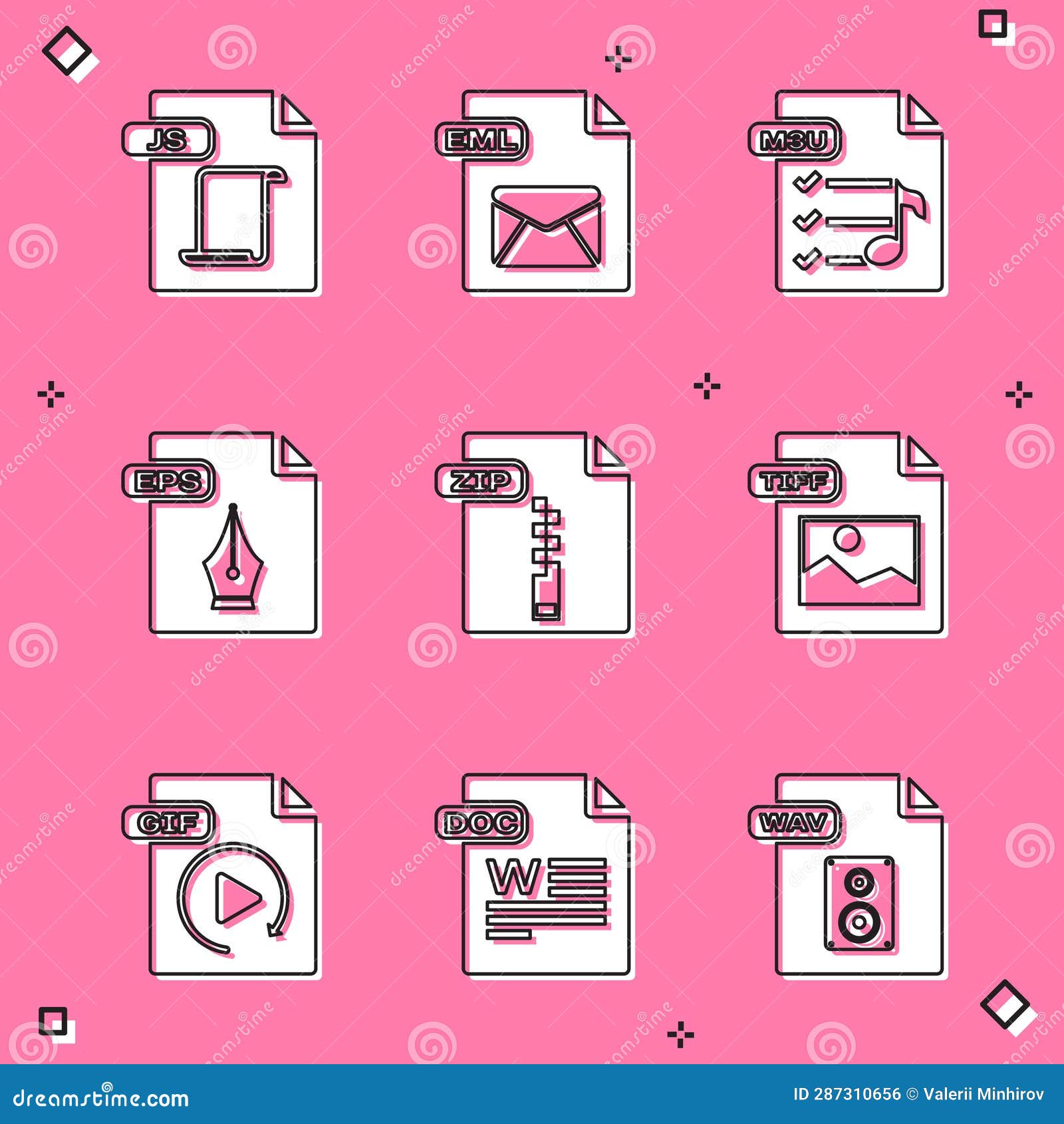 Set JS File Document, EML, M3U, EPS, ZIP, TIFF, GIF and DOC Icon ... Set JS File Document, EML, M3U, EPS, ZIP, TIFF, GIF and DOC Icon ...