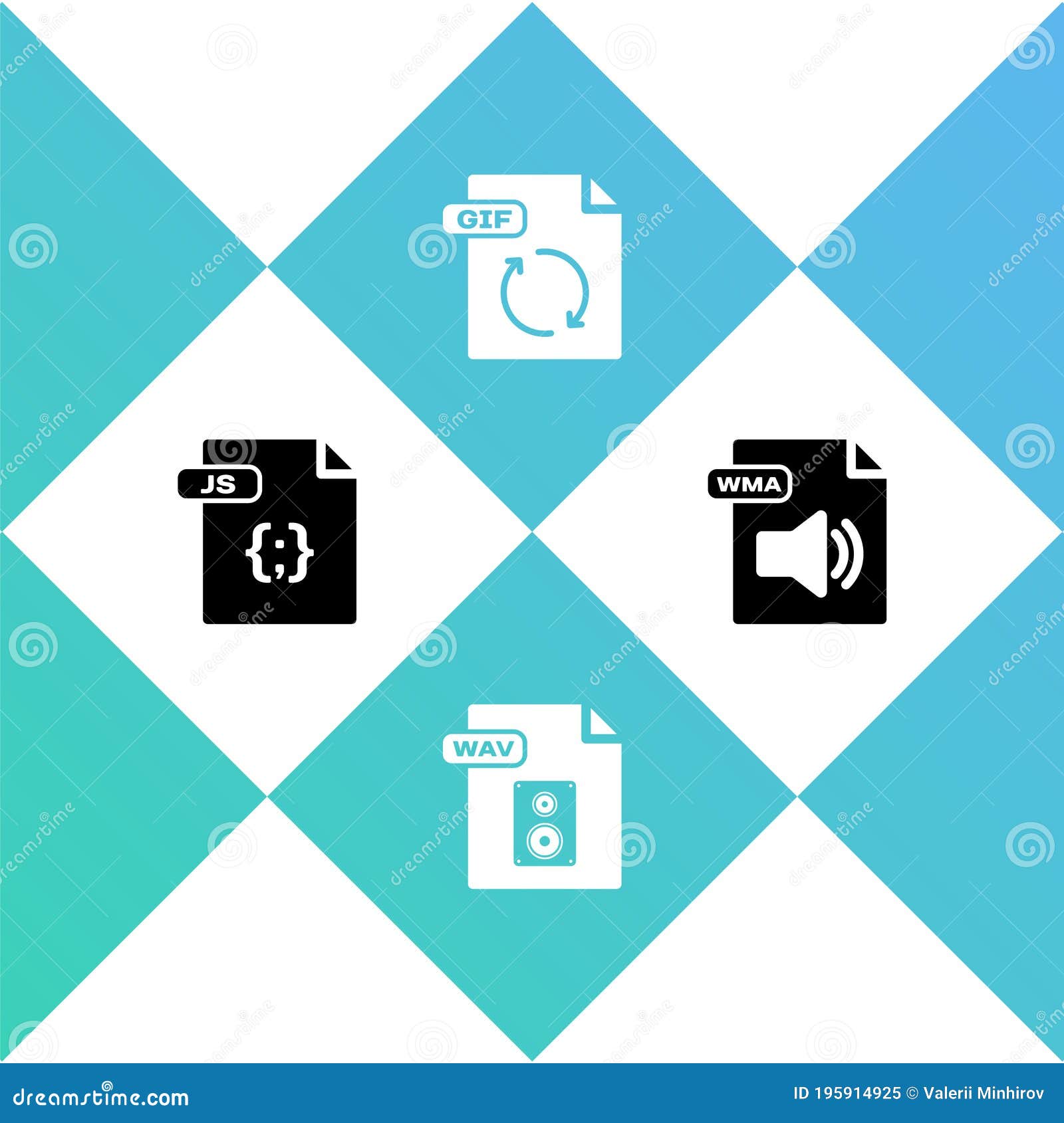Set Js File Document Wav Gif and Wma Icon. Vector Ilustración del ... Set Js File Document Wav Gif and Wma Icon. Vector Ilustración del ...