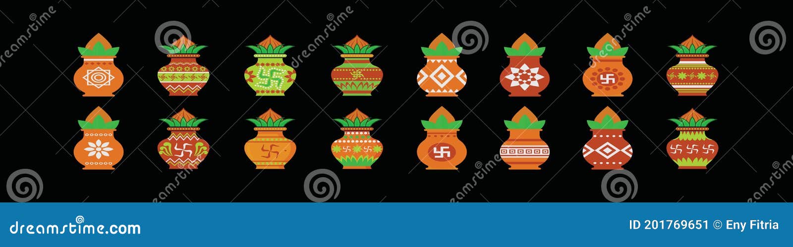 Kalash Illustration With Cream Color Background | CartoonDealer.com ...