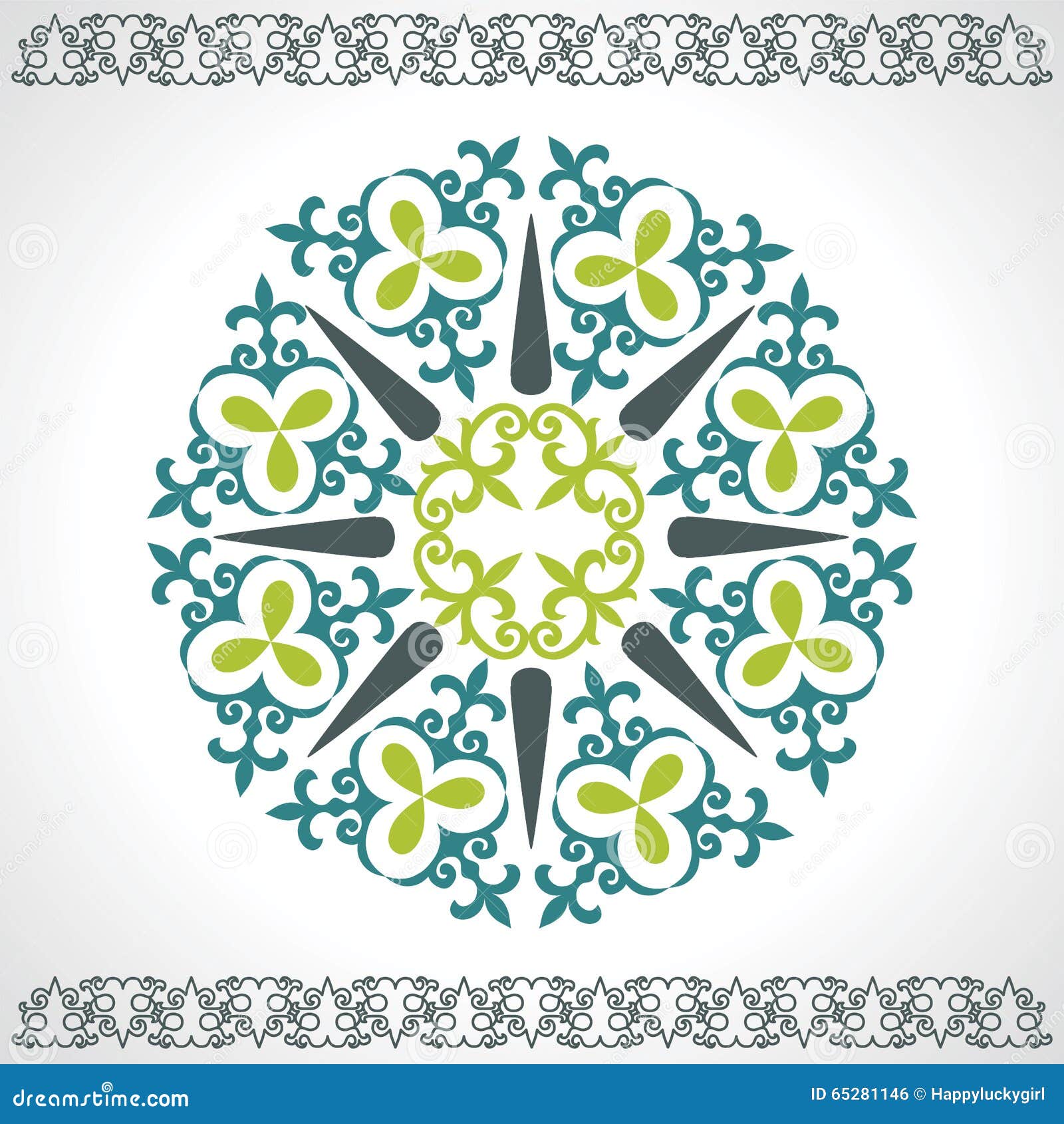 Set Kazakh Asian Ornaments and Patterns Stock Vector - Illustration of ...