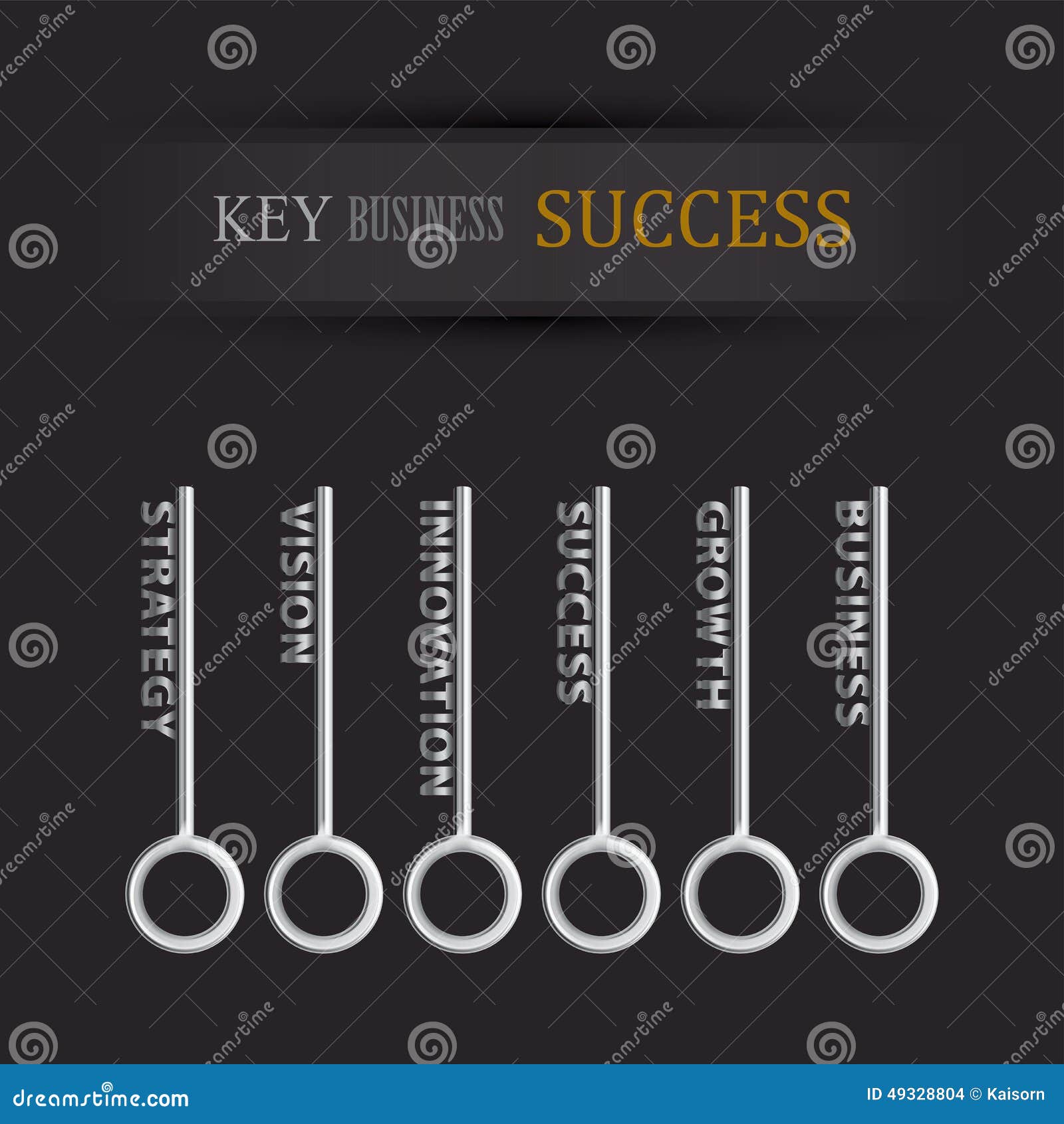 Set of Key for Business Success Stock Vector - Illustration of ...