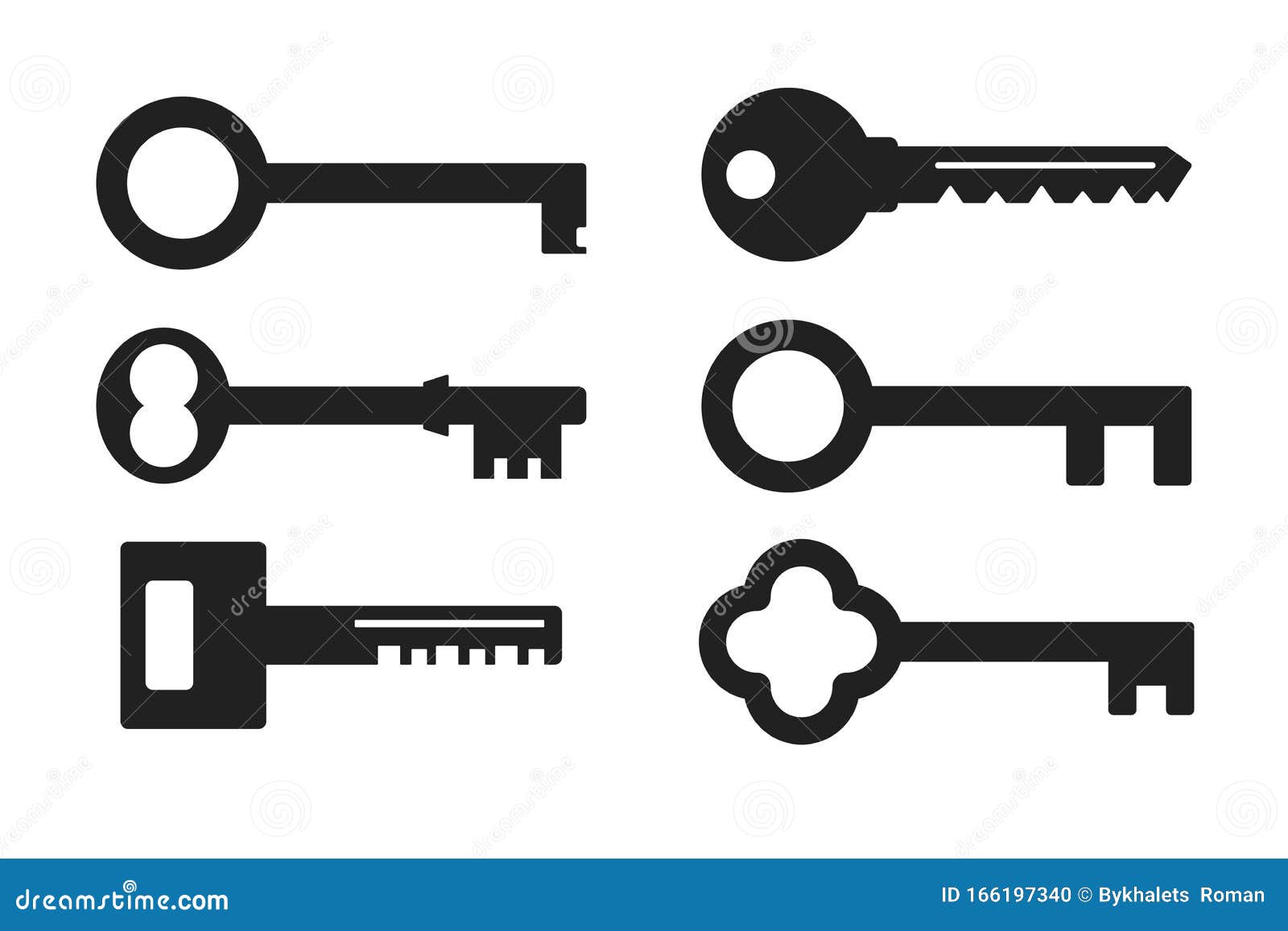 Set of Key Icons or Templates. House Collections of Key. Retro Keys ...