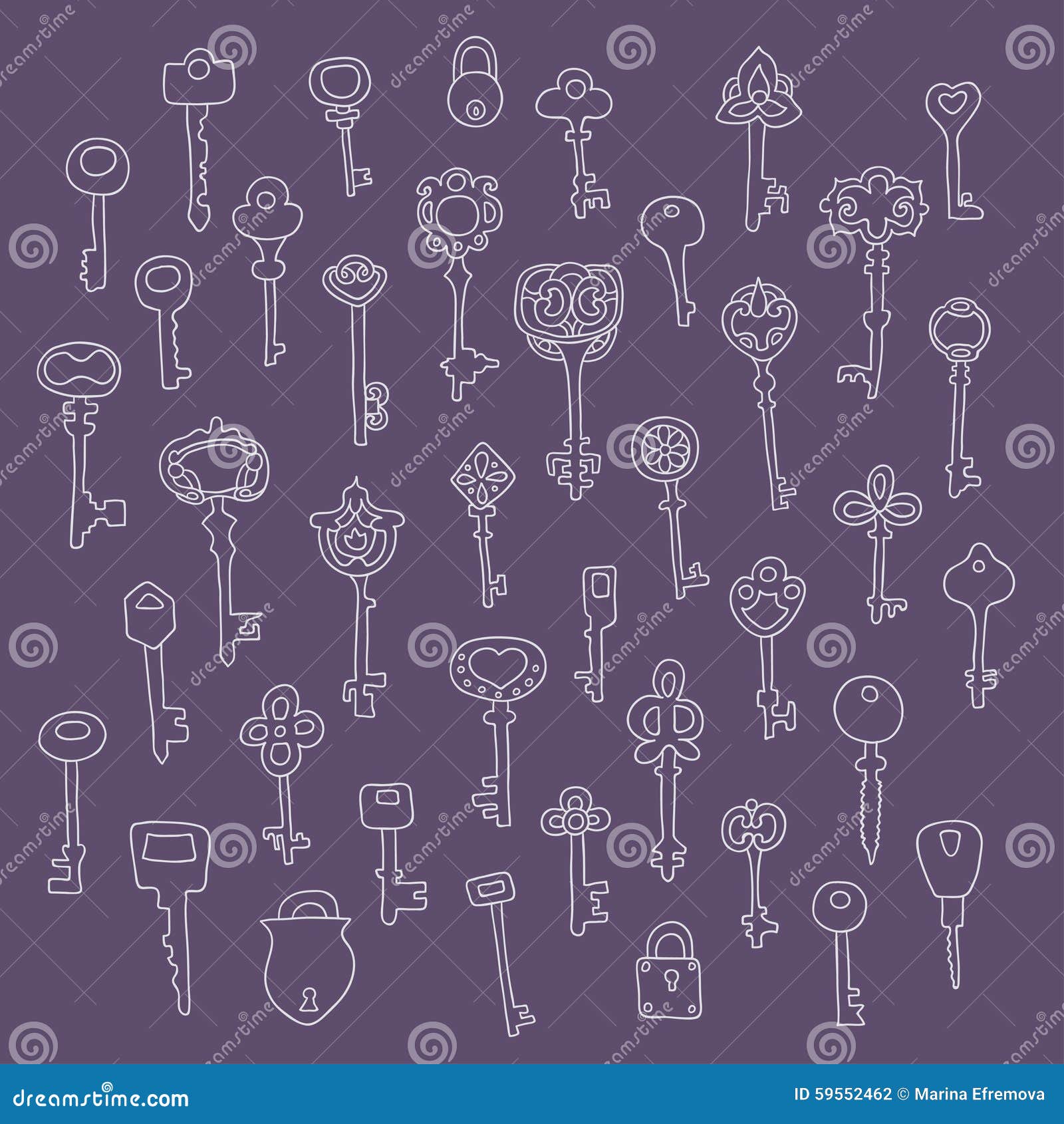 Set of 40 key vector stock vector. Illustration of protection - 59552462