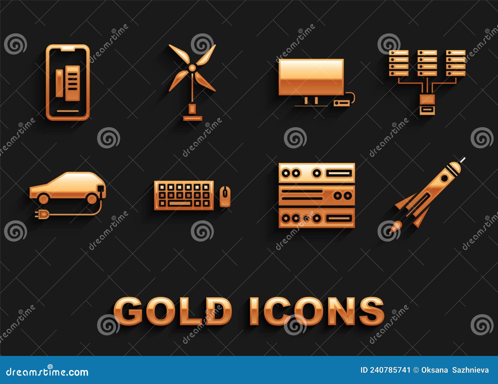 Set Keyboard and Mouse, Server, Data, Web Hosting, Rocket Ship with ... Set Keyboard and Mouse, Server, Data, Web Hosting, Rocket Ship with ...