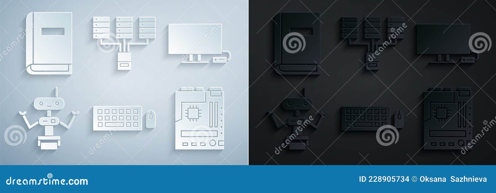 Set Keyboard and Mouse, Smart Tv, Robot, Motherboard, Server, Data, Web ... Set Keyboard and Mouse, Smart Tv, Robot, Motherboard, Server, Data, Web ...