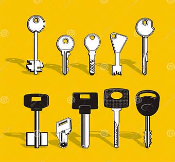 Set of Keys stock vector. Illustration of concepts, security - 3965848