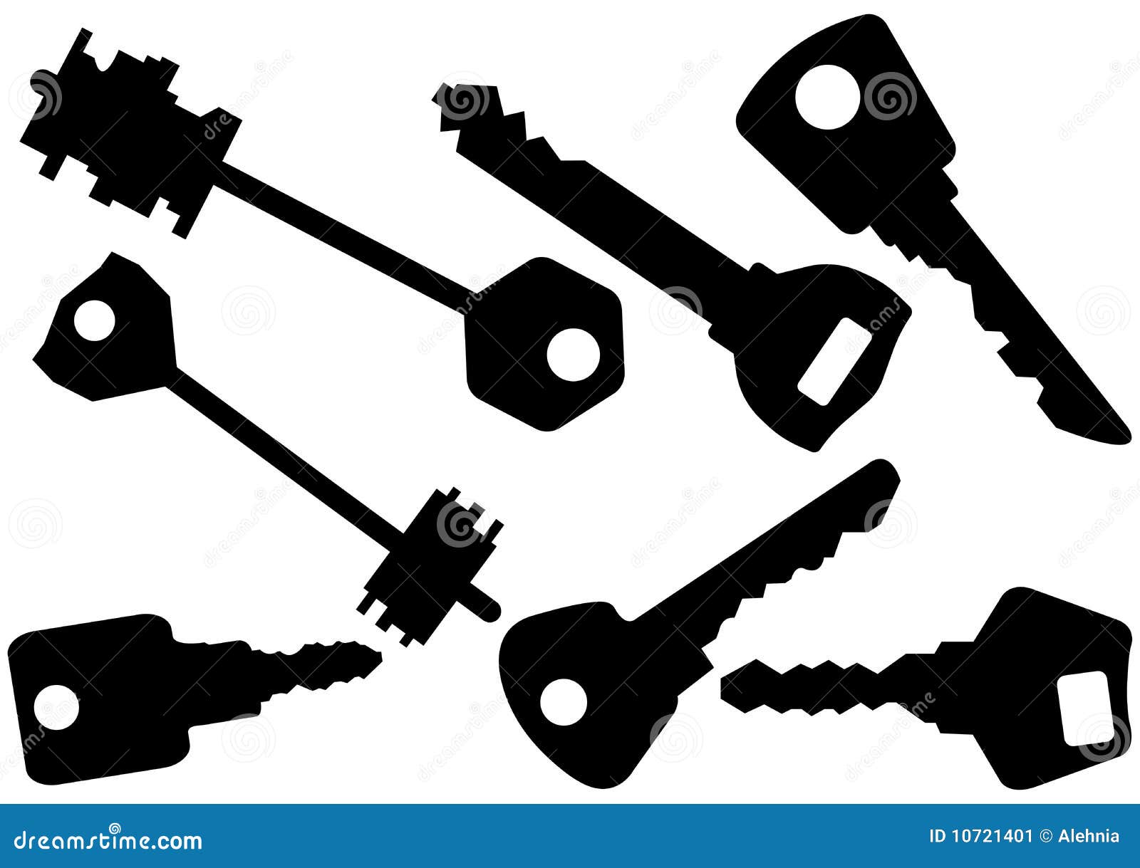 Set of keys illustration stock vector. Illustration of metal - 10721401