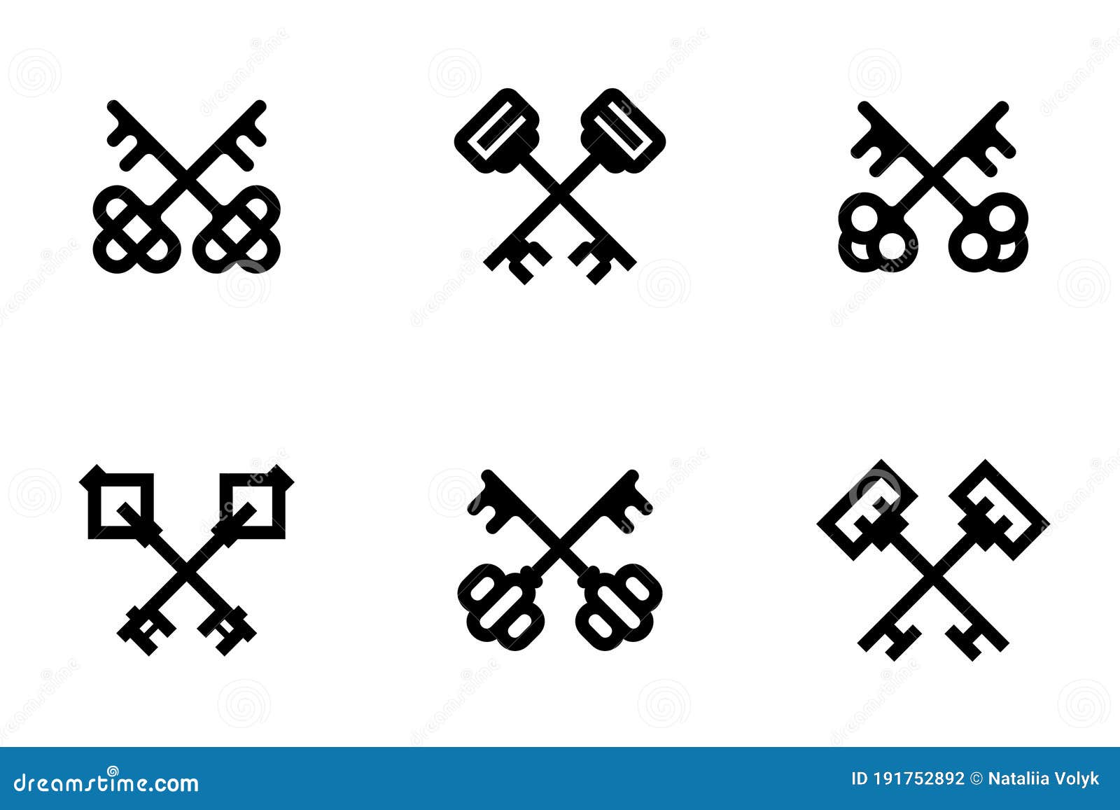 Set of Keys logo stock vector. Illustration of abstract - 191752892