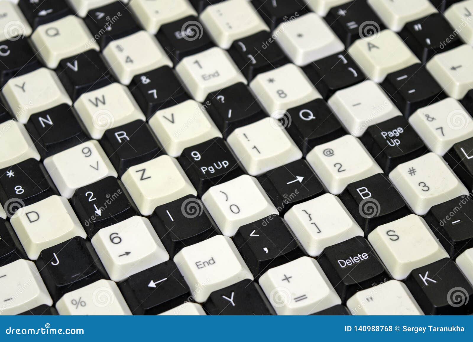 Set of Keys from Old Computer Keyboards Laid Out on the Table Stock ...
