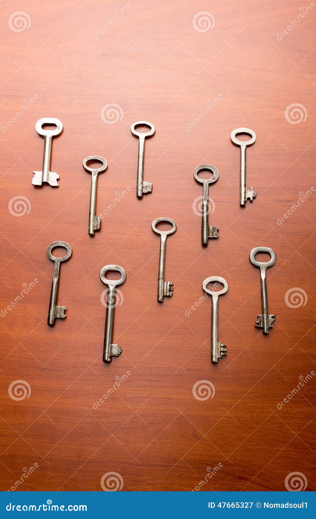 Set of keys on the table stock image. Image of secret - 47665327