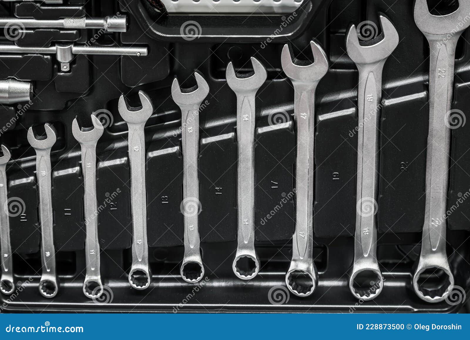Set of Keys and Tools in a Case for Repair Stock Photo - Image of hand ...