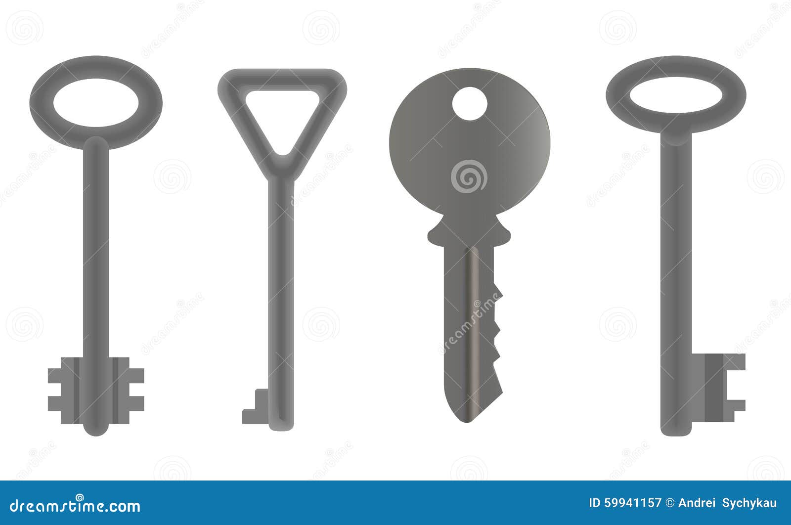 Set of Keys. stock vector. Illustration of button, opened - 59941157