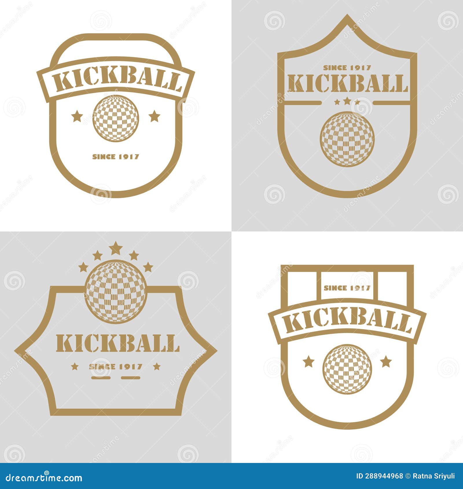 Kickball Logo Vector Set | CartoonDealer.com #248839418