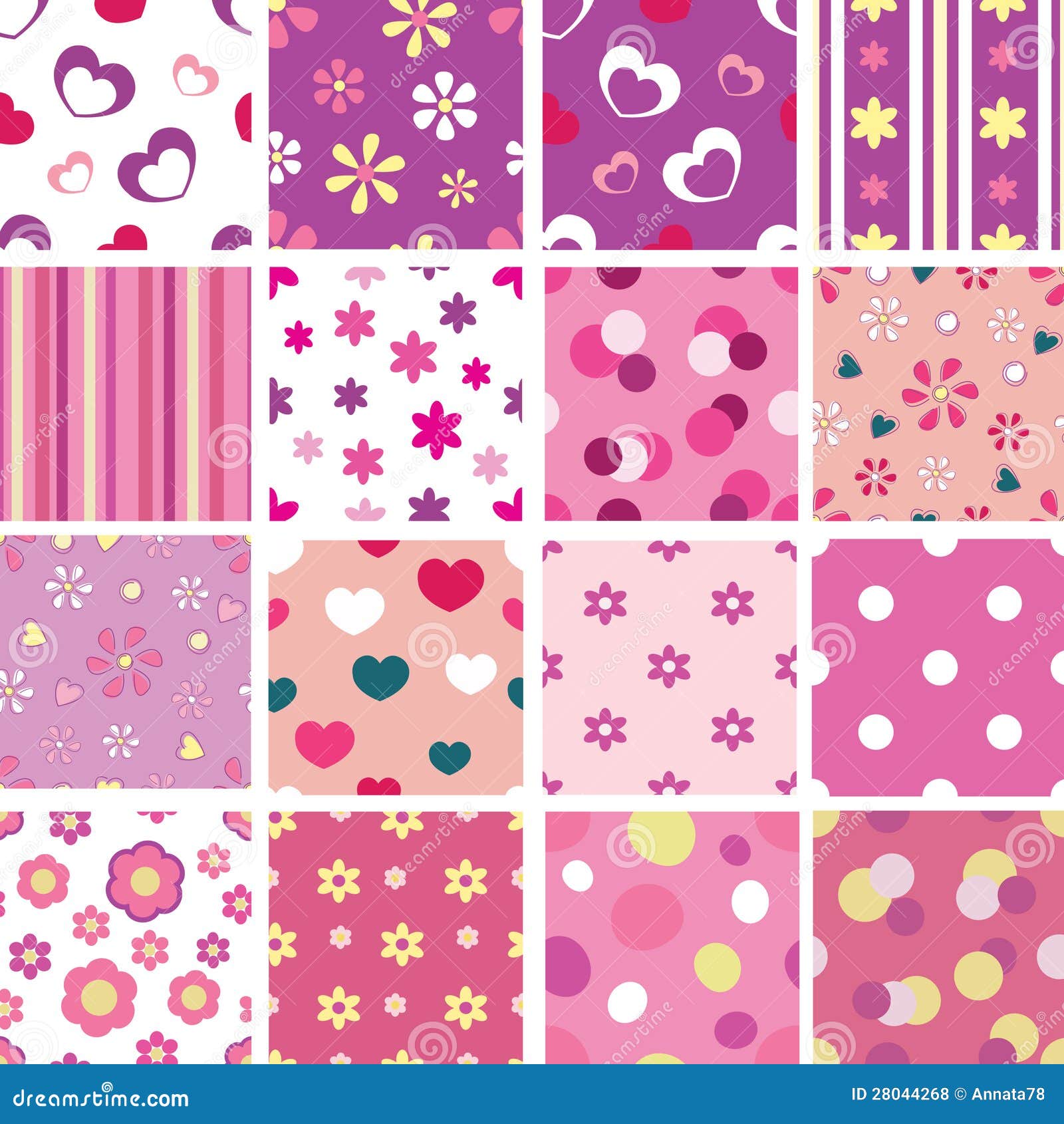 Set of Kid Seamless Patterns Stock Vector - Illustration of collection ...