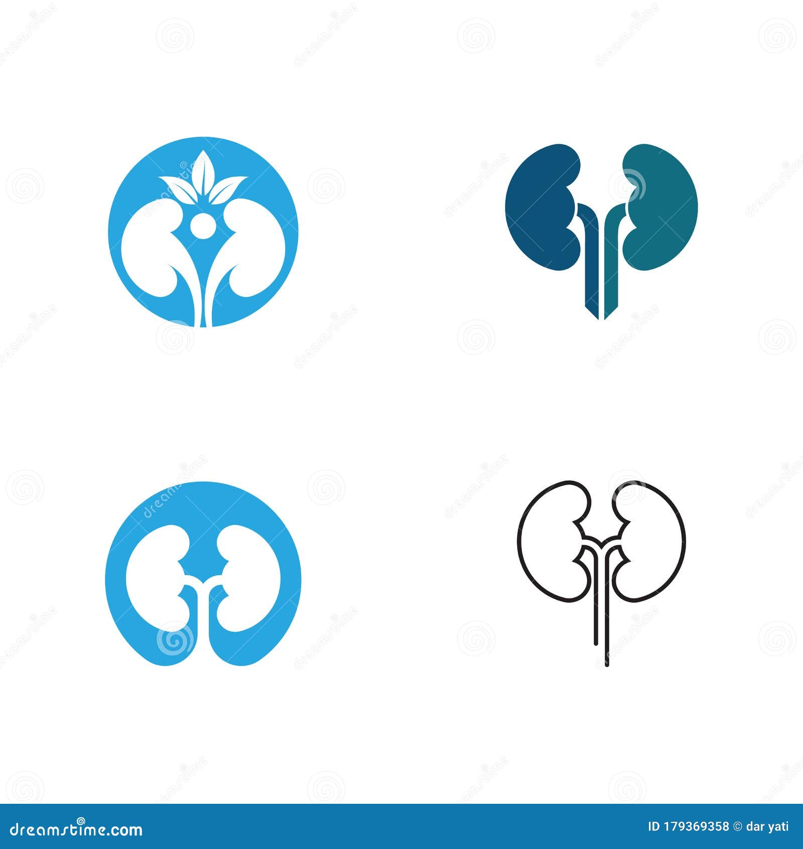 Set of Kidney Vector Illustration Design Logo Stock Vector ...