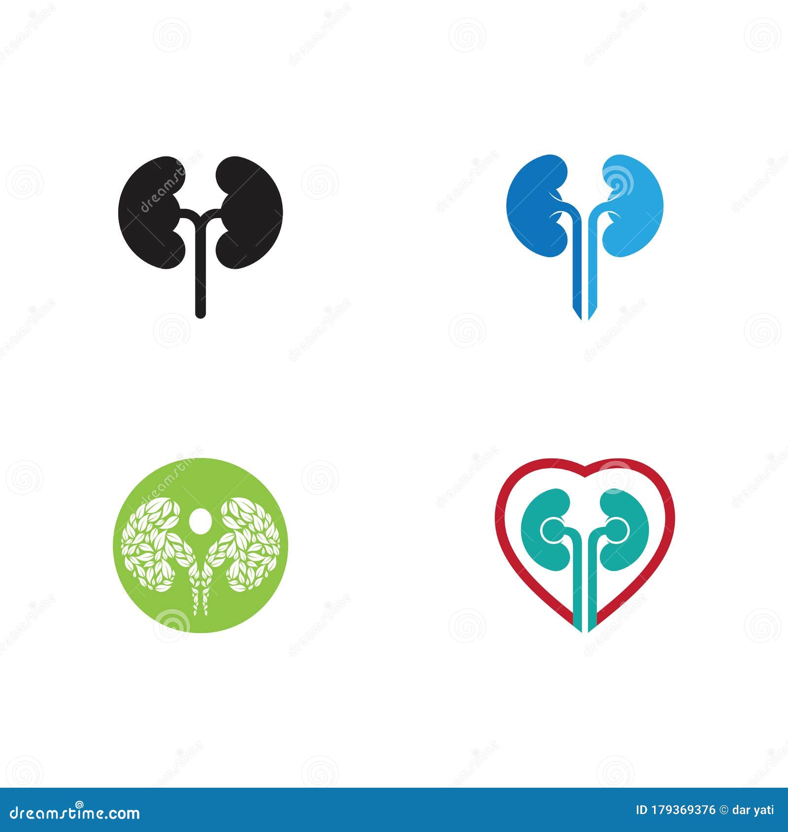 Set of Kidney Vector Illustration Design Logo Stock Vector ...
