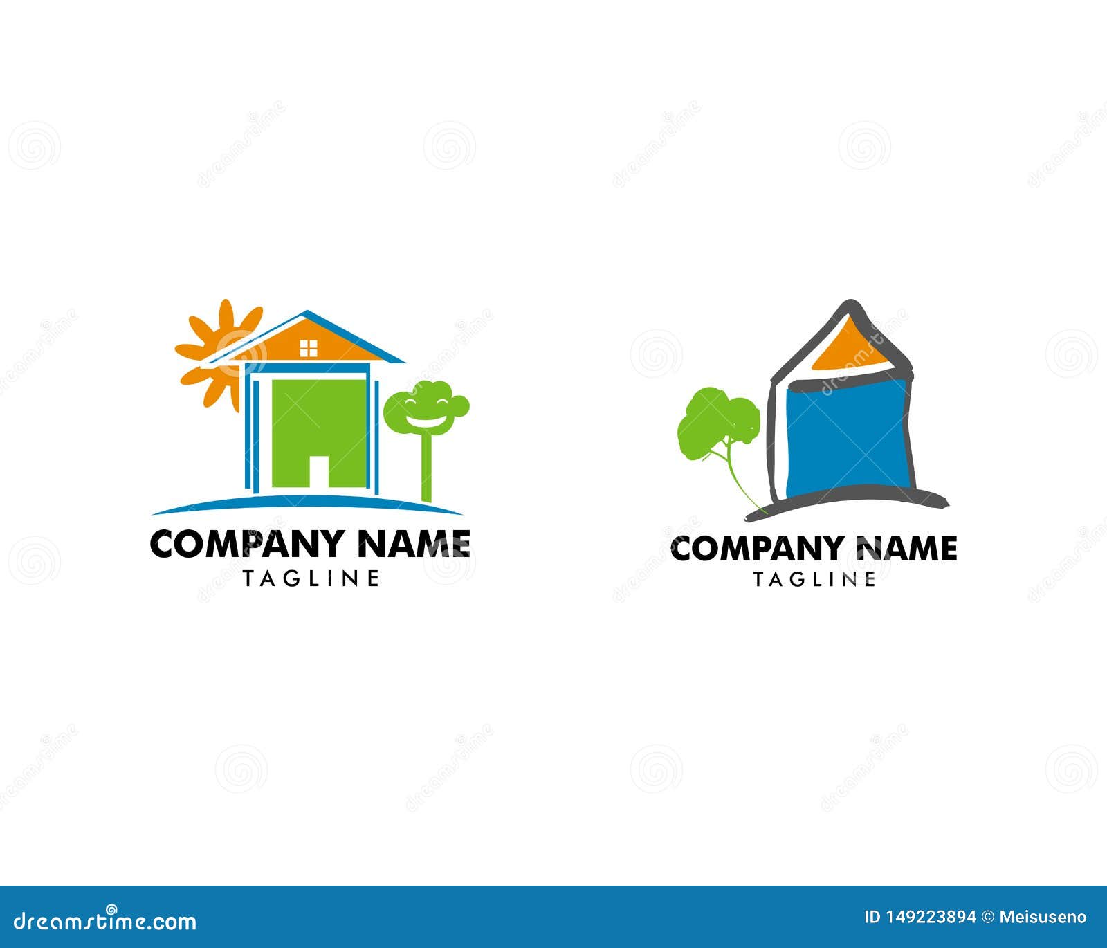 Set of Kids House Logo Design Template Stock Vector - Illustration of ...