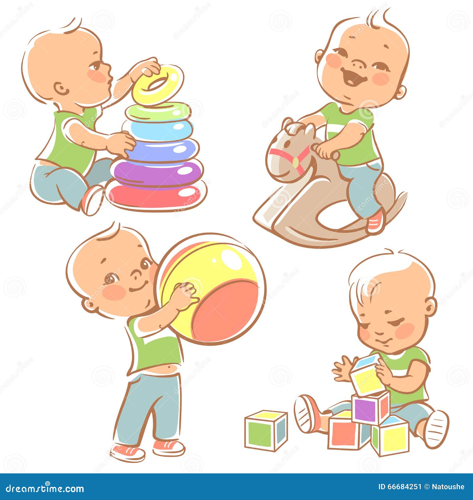 Set with kids playing stock vector. Illustration of block - 66684251 Set with kids playing stock vector. Illustration of block - 66684251