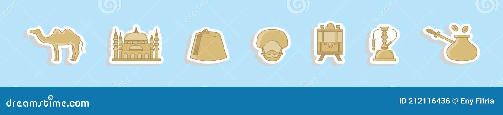 Set of King or Sultan Cartoon Icon Design Template with Various Models ...