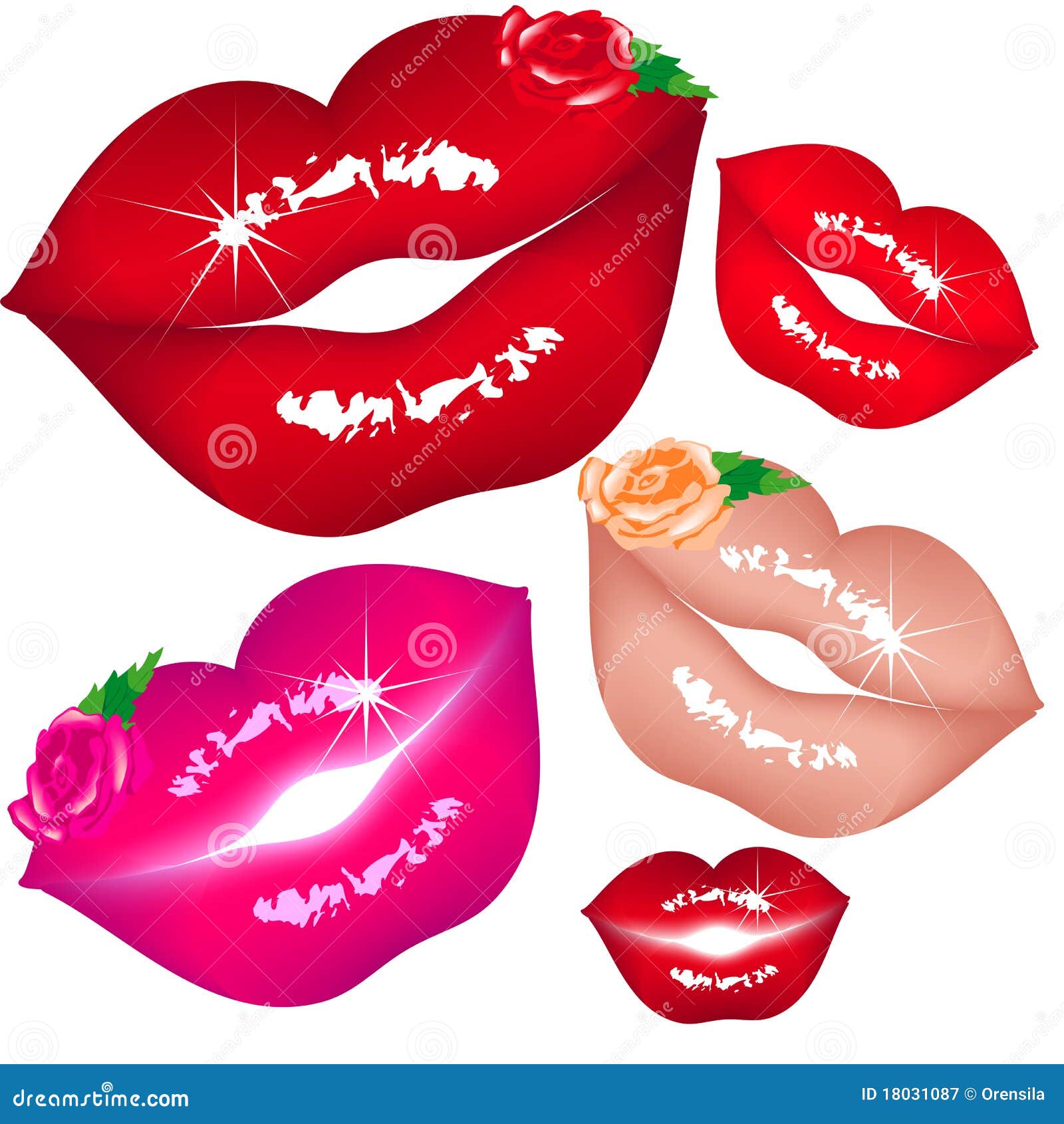 Kiss Lips Vector Illustration | CartoonDealer.com #18499152
