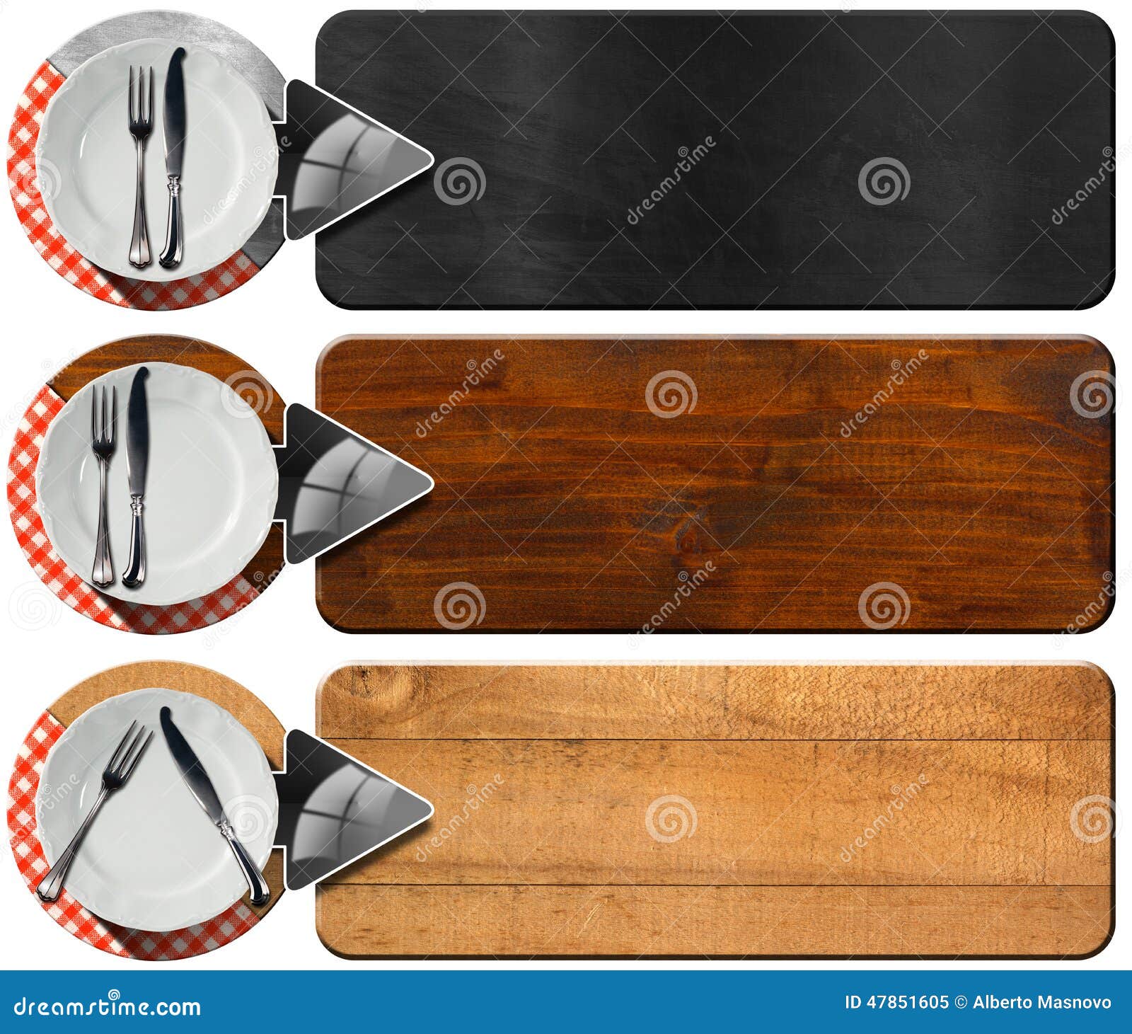 Set of Kitchen Banners with Arrows Stock Illustration - Illustration of ...