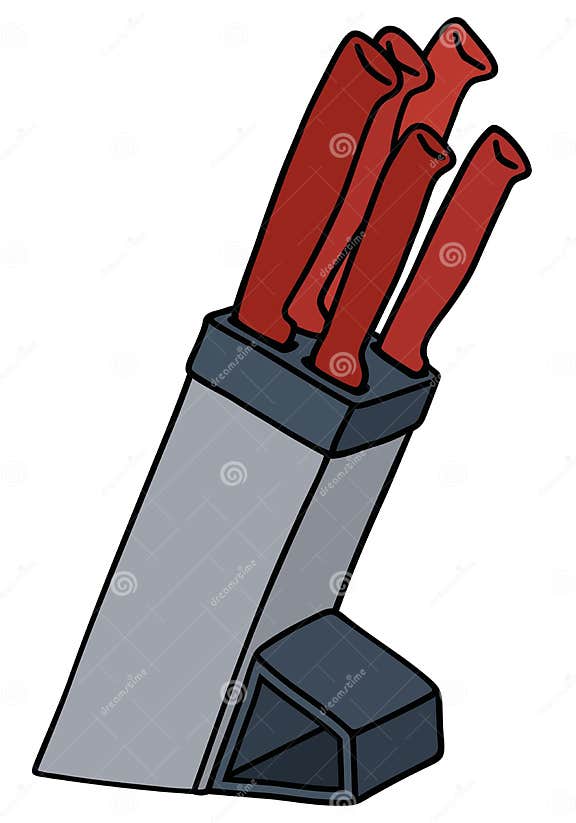 Set of kitchen knives stock vector. Illustration of cartoon - 63934687