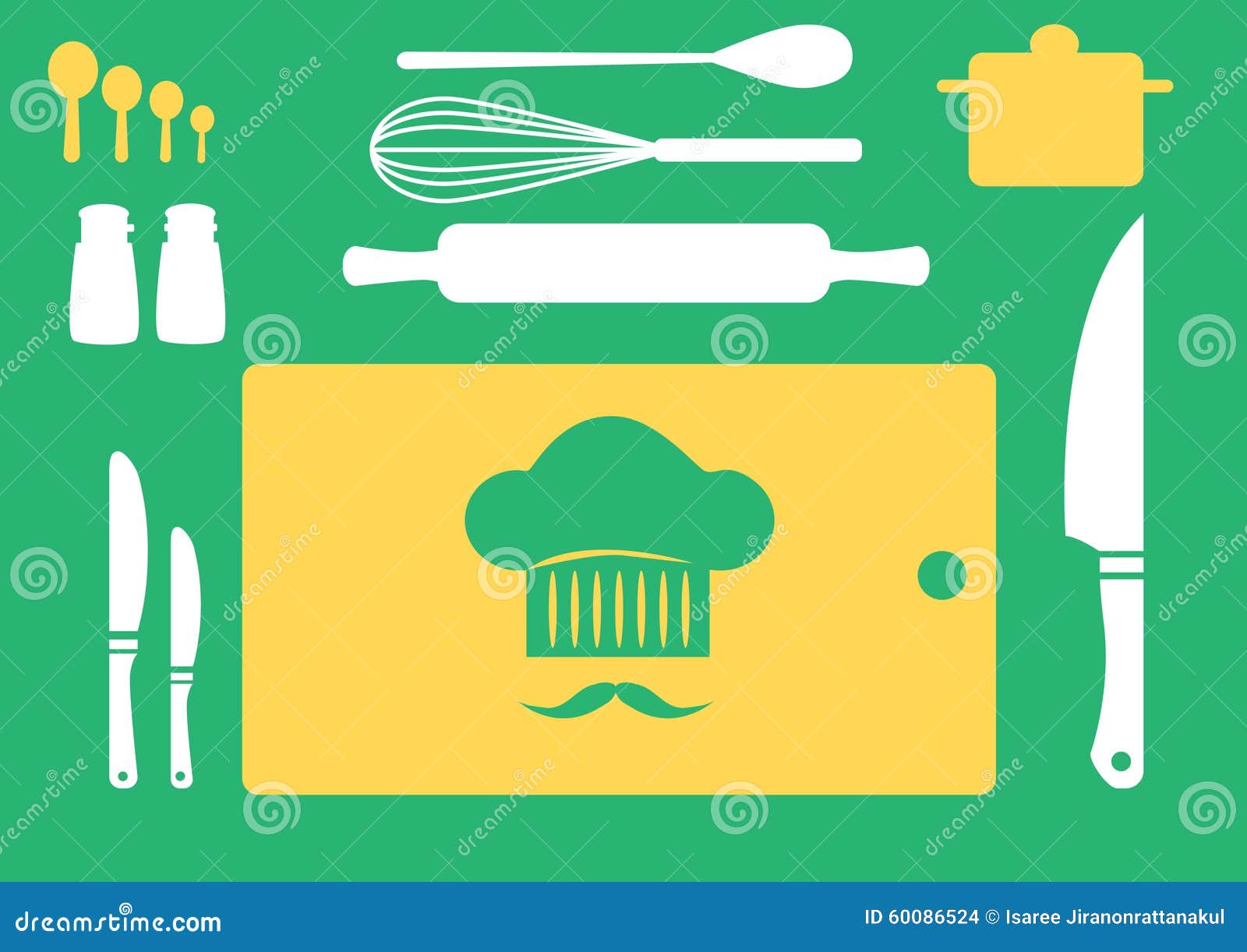 Set of Kitchen Utensils, Collection of Cookware, Illustrations Stock ...