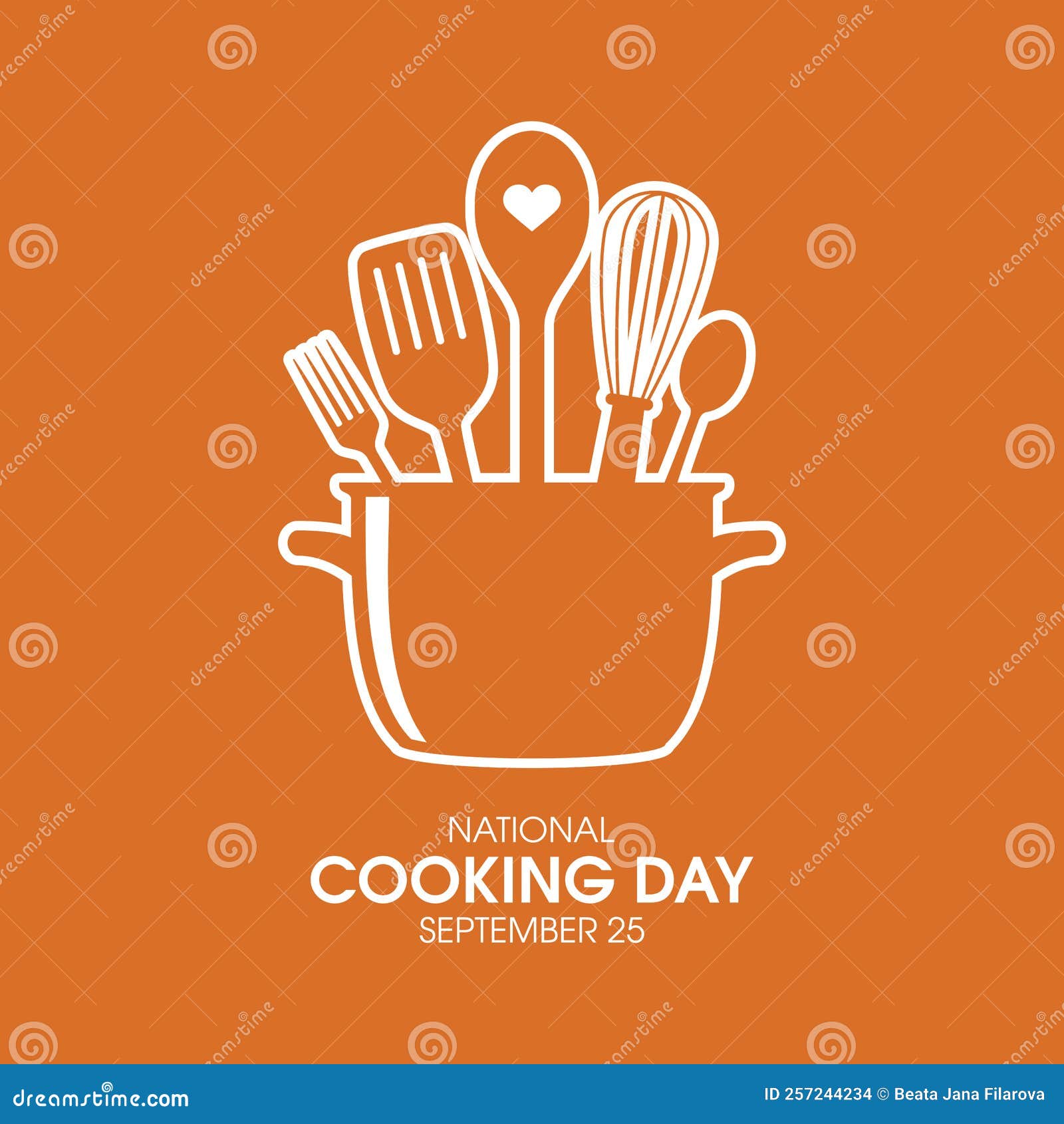 National Cooking Day Poster Vector Stock Vector - Illustration of dish ...