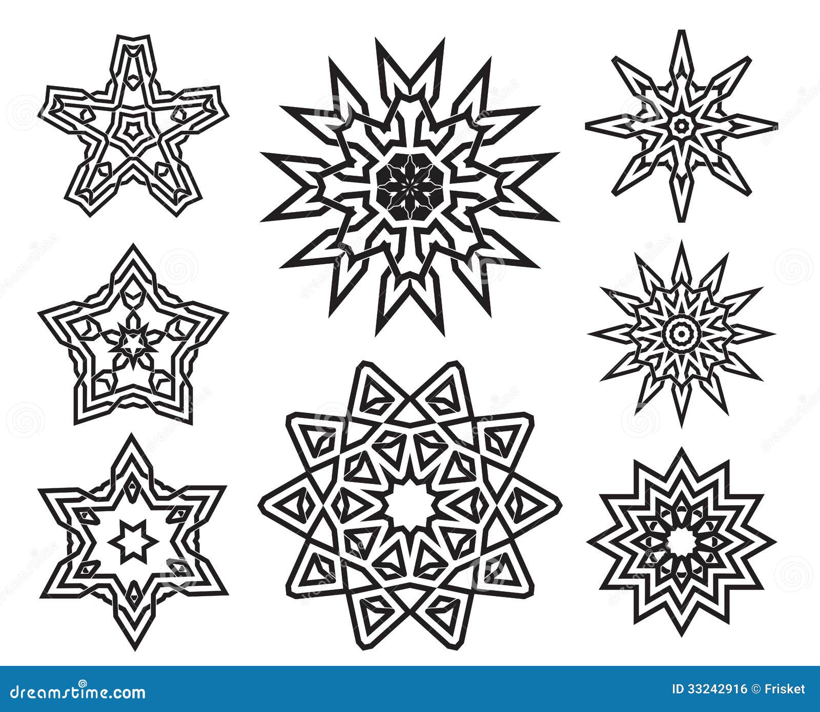 Set of Knot Design Elements Stock Vector - Illustration of background ...