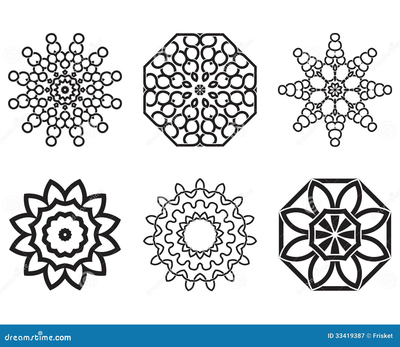 Set of Knot Design Geometric Elements Stock Vector - Illustration of ...