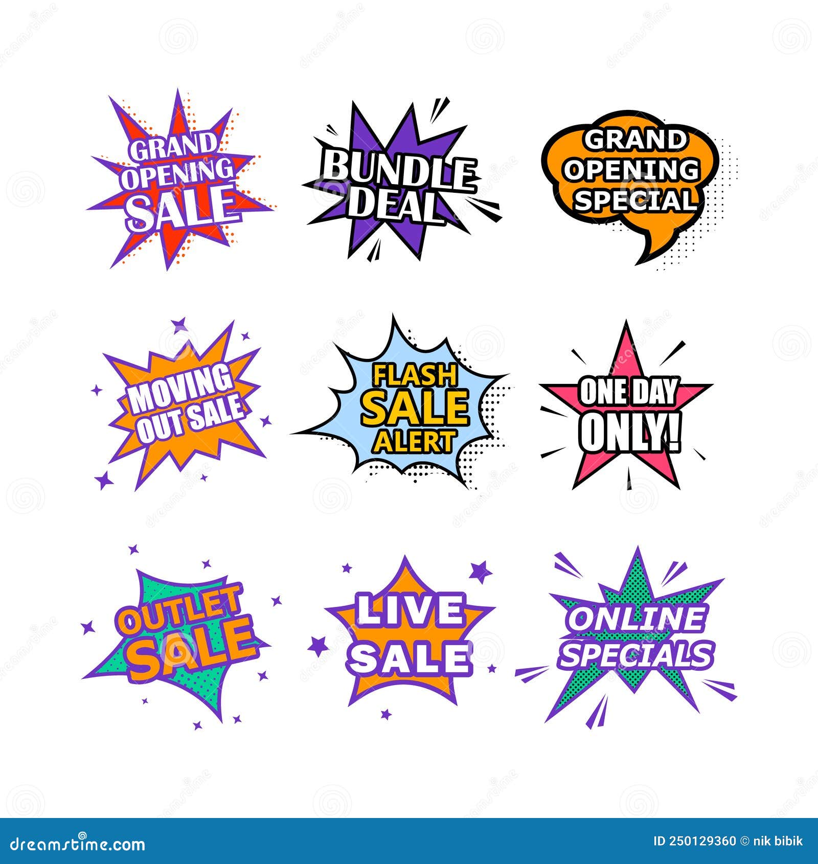 Set Label Offer, Vector Illustration Stock Vector - Illustration of ...