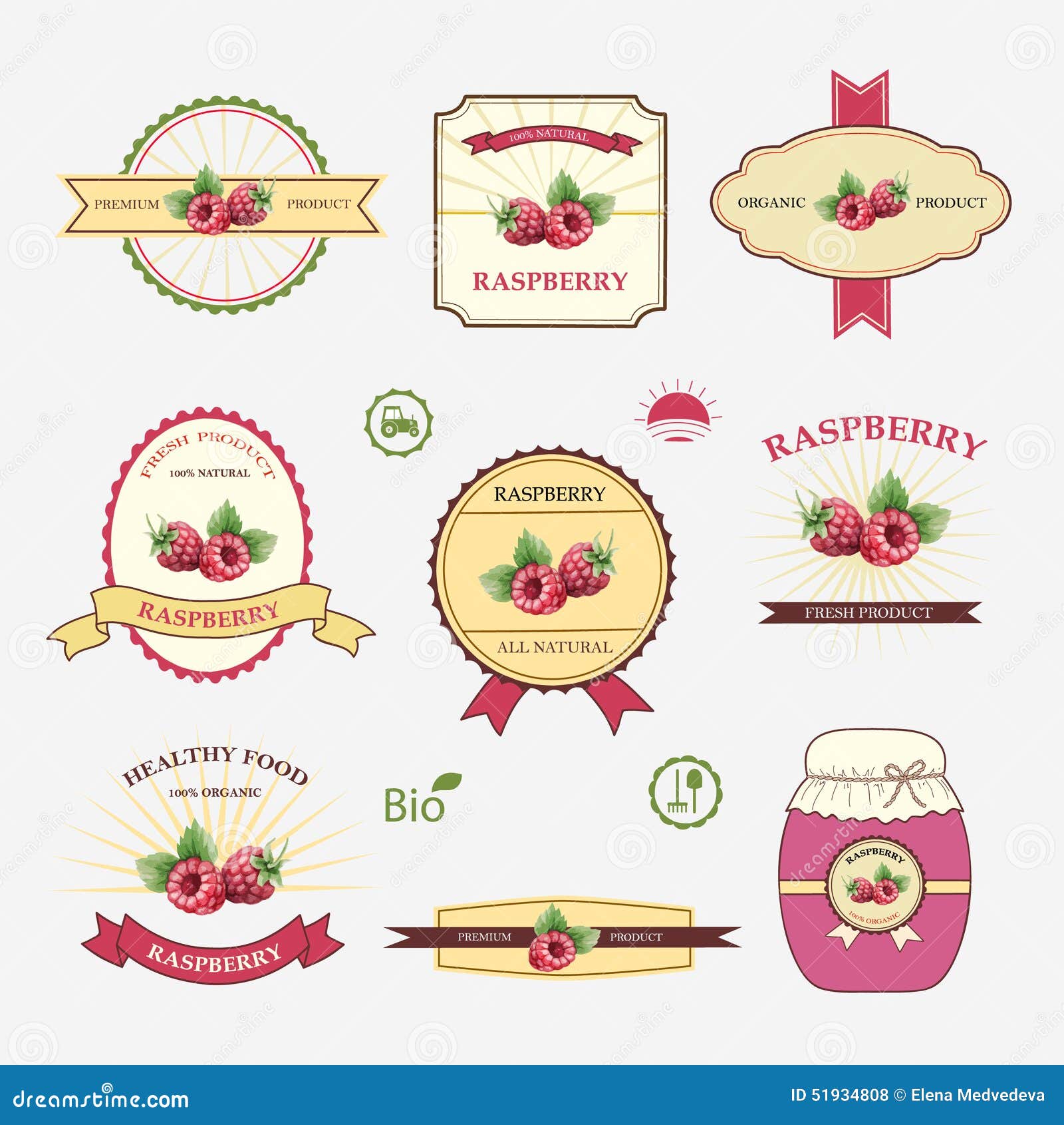 Set of label design stock vector. Illustration of restaurant - 51934808