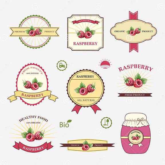 Set of label design stock vector. Illustration of restaurant - 51934808