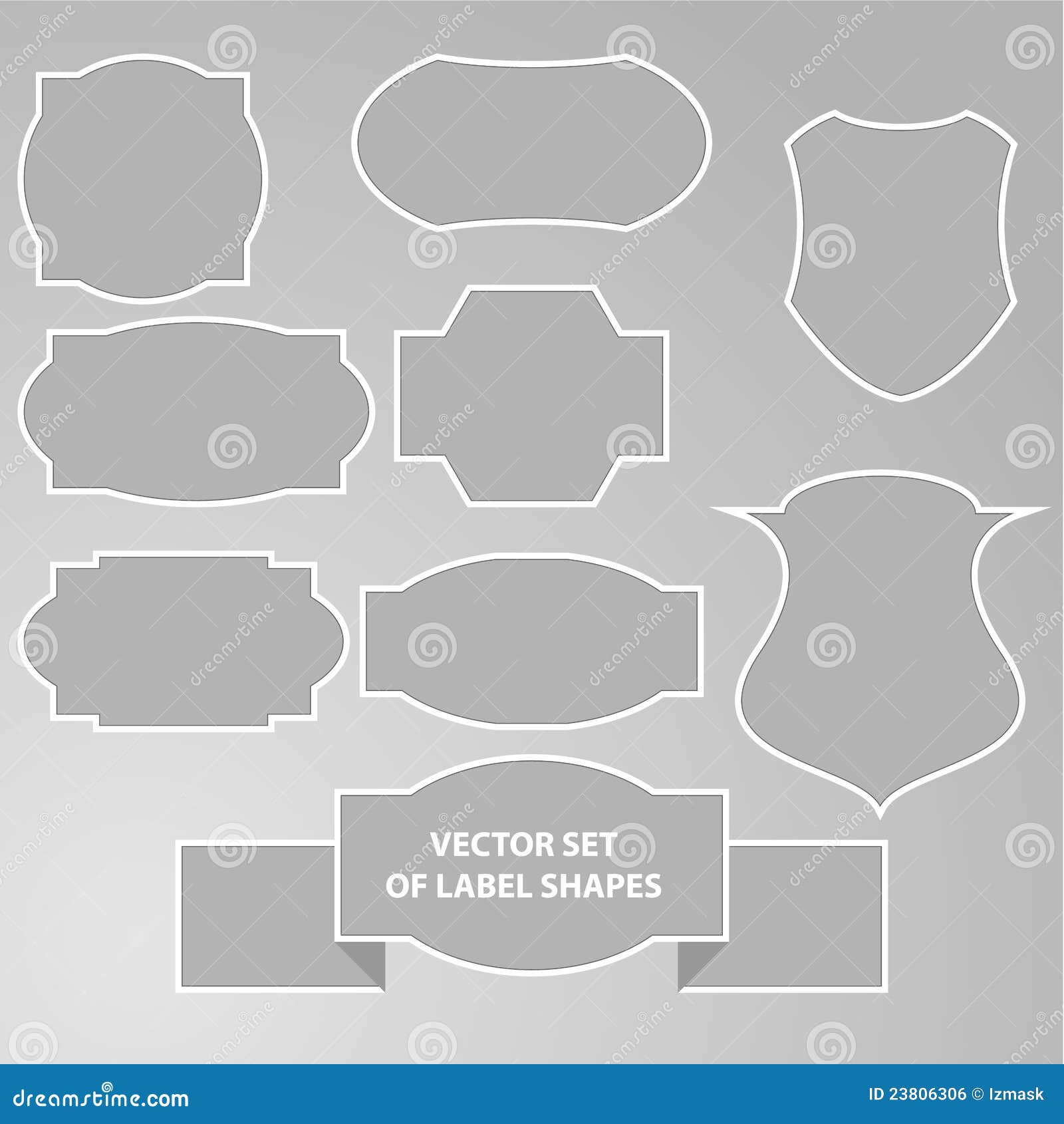 Set Of Label Shapes Royalty Free Stock Image - Image: 23806306