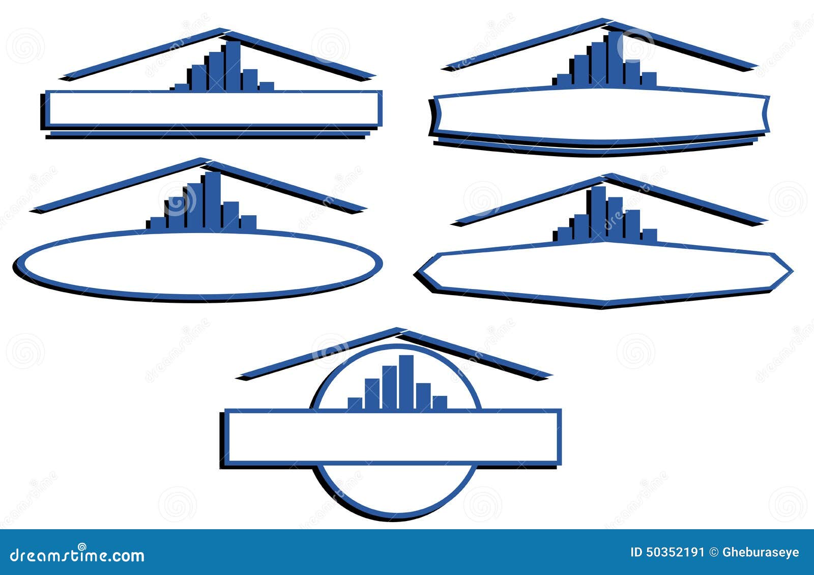 Set of Labels for Architects or Real Estate Agents Stock Vector ...