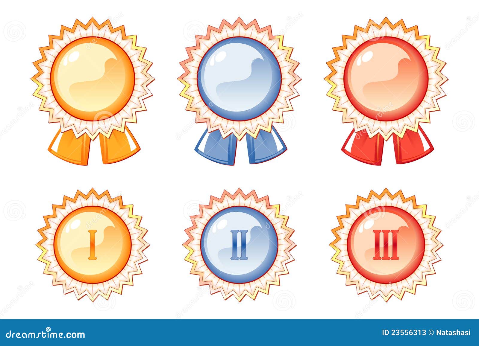 Set of Labels of the Awards, Three Colors Stock Vector - Illustration ...