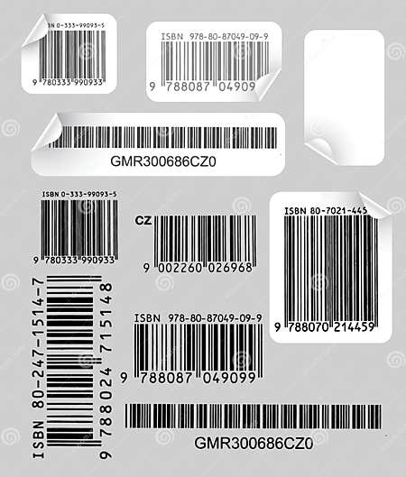 Set of Labels with Bar Codes Stock Vector - Illustration of buyer ...