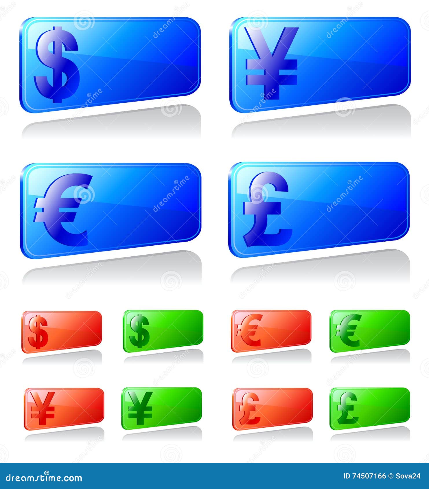 Set of Labels with Currency Symbols Stock Vector - Illustration of ...