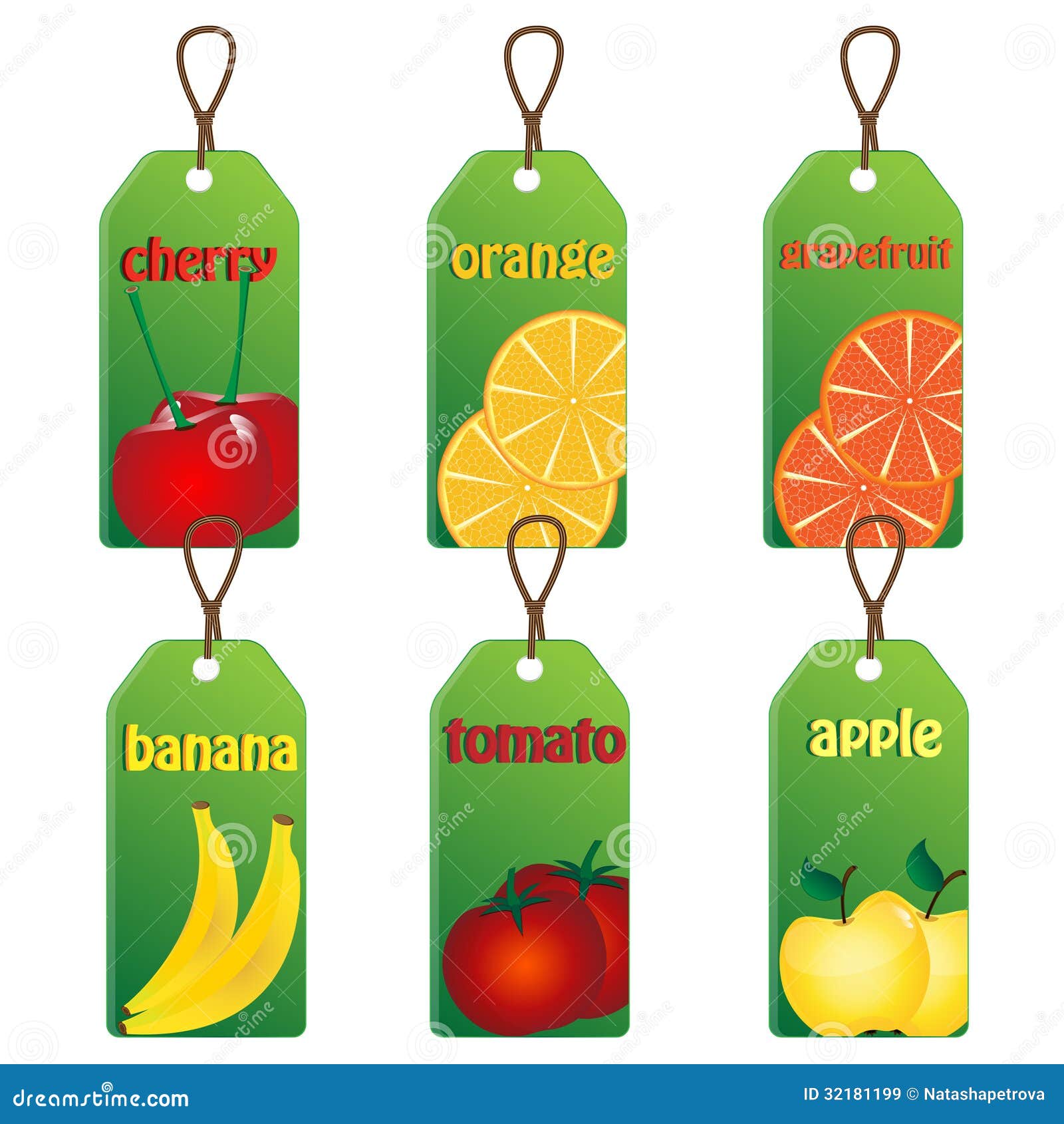 Set Of Labels With Fruits Vector Illustration | CartoonDealer.com #16138908