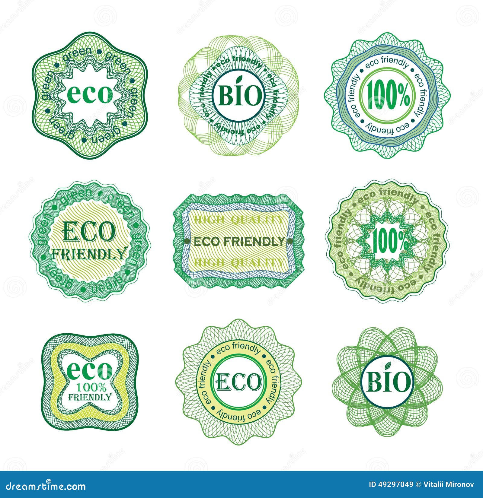 Set of Labels for Green Technology and Production Stock Vector ...