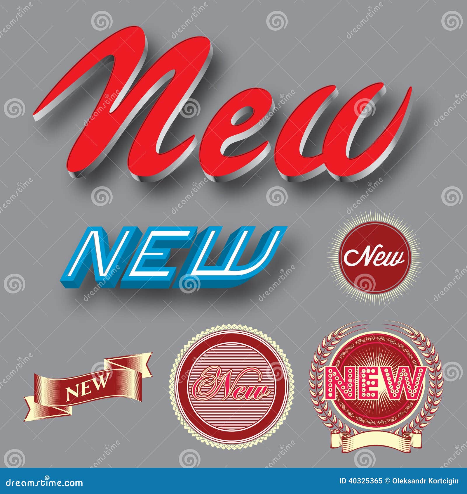 Set of Labels with the Inscription New Stock Vector - Illustration of ...