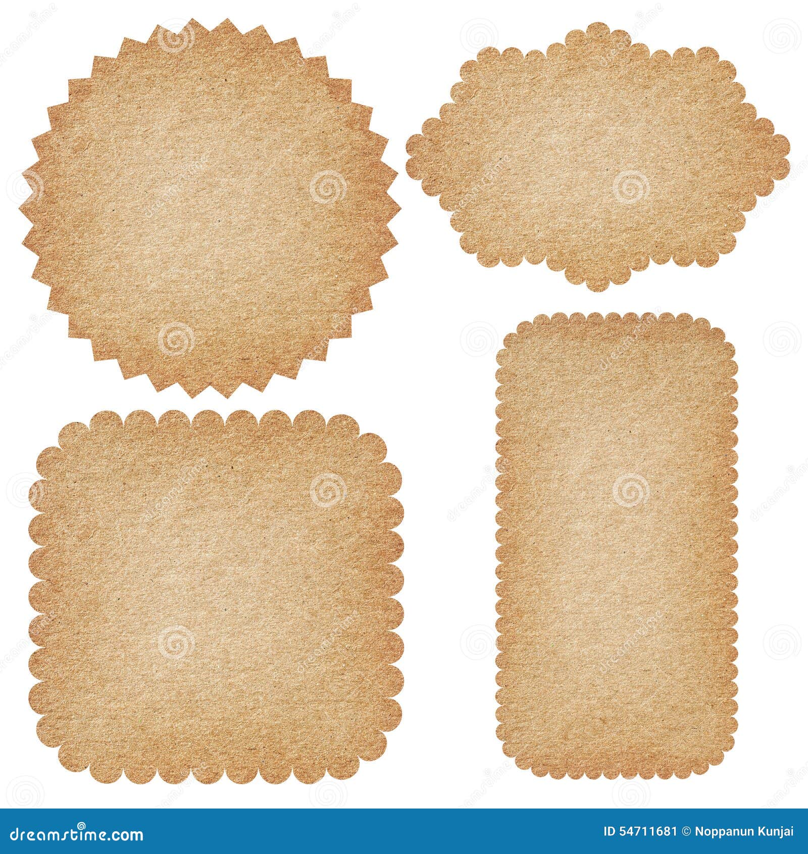 Set of Labels from Recycled Paper. Stock Image - Image of abstract ...
