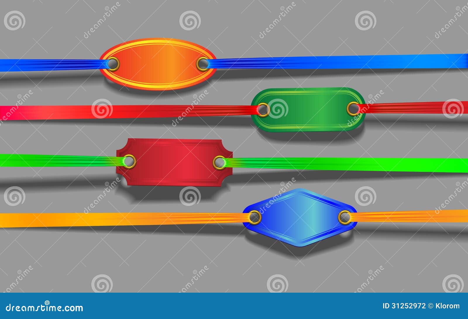 Set Labels on ribbons stock vector. Illustration of purchase - 31252972